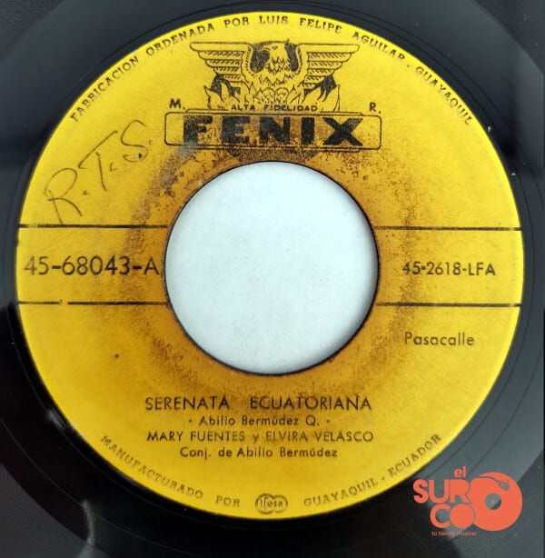 Disco de Vinilo LP Mary Fuentes - Serenata Ecuatoriana / Los Solteritos ...