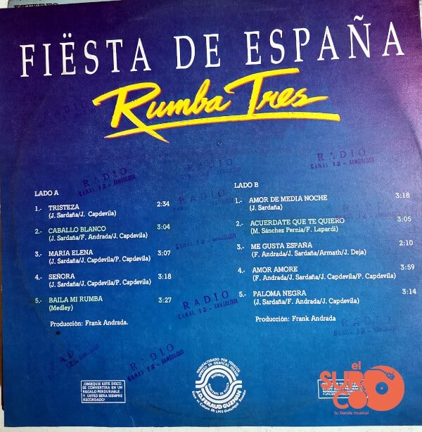 Disco de Vinilo Rumba Tres - Fiesta De España | El Surco Ecuador